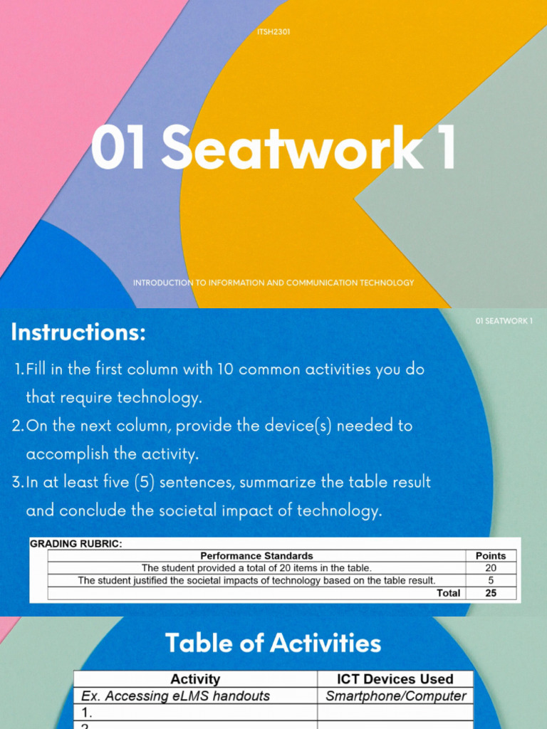 01 Seatwork 1 | PDF