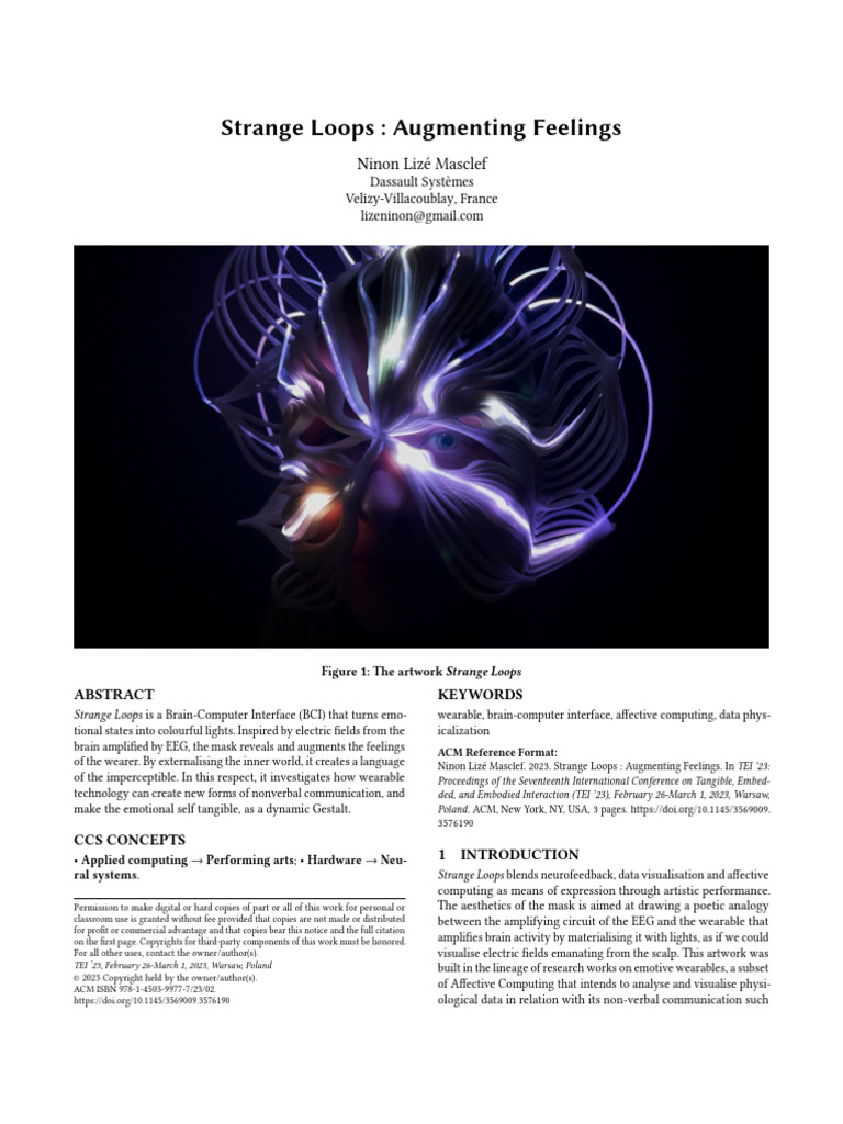 Strange Loops: Augmenting Feelings | Download Free PDF | Spectral ...