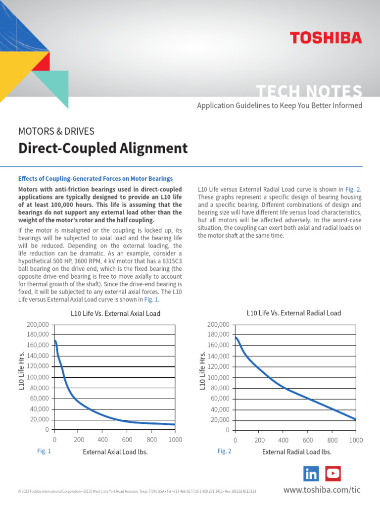 Motor TechNotes Direct Coupled-Alignment | PDF | Bearing (Mechanical ...