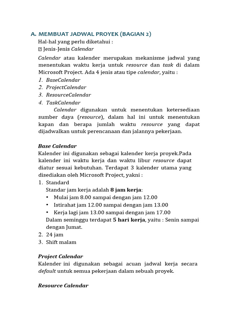 Membuat Jadwal Proyek | PDF