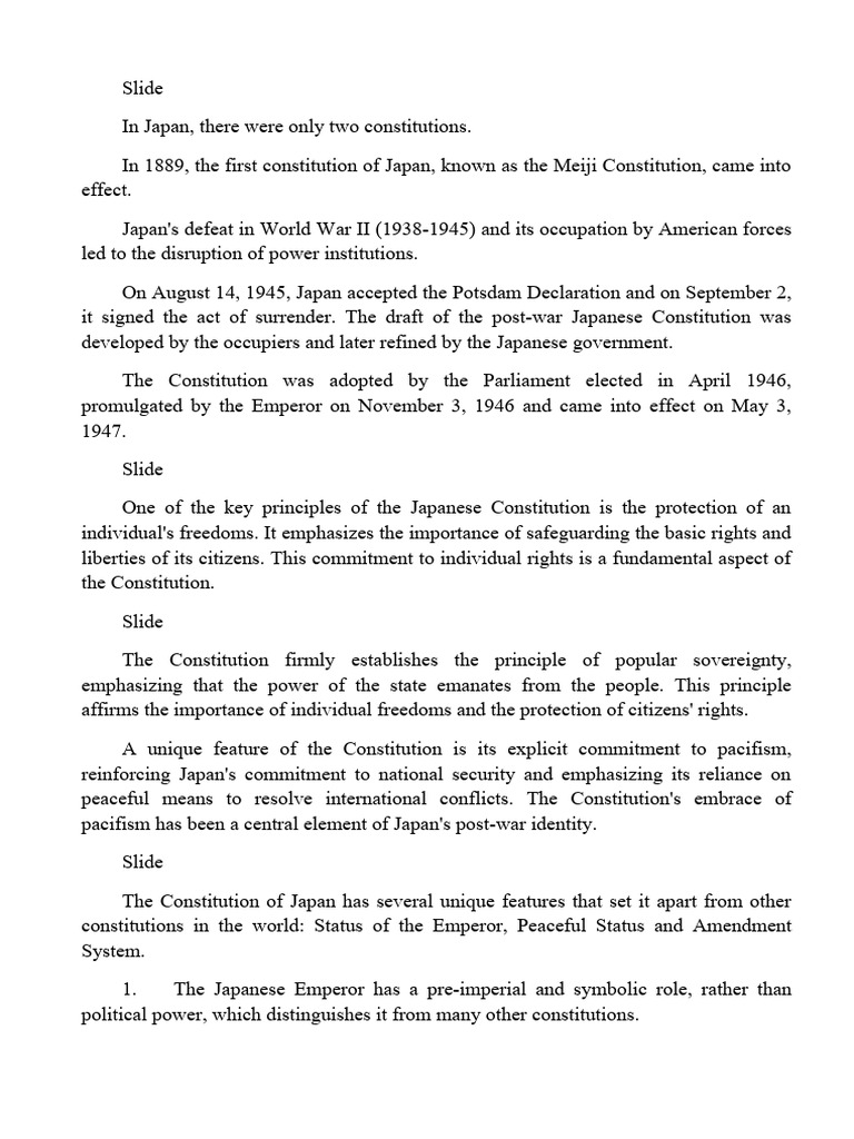 Constitution of Japan | Download Free PDF | Constitution | Parliament