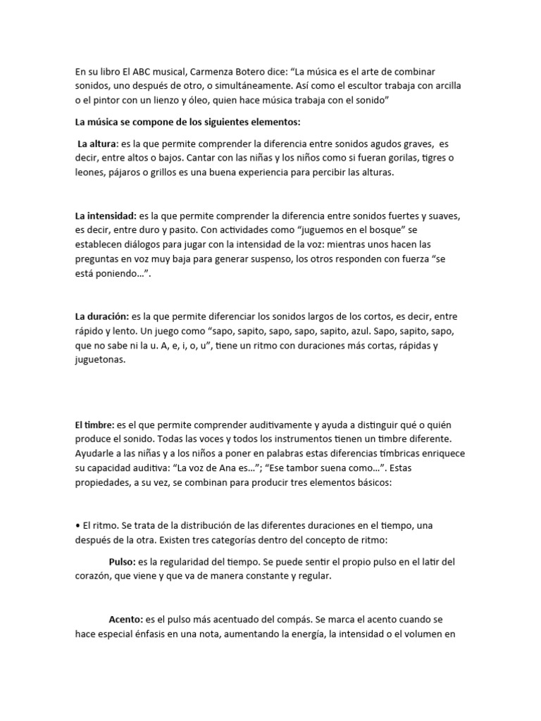 Introducción Musical para Niños | PDF | Ritmo | Sonido