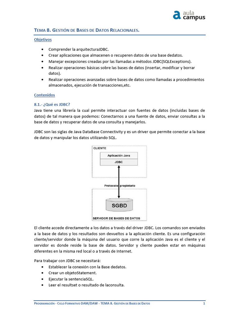 Teoría Tema 8. Gestión de Bases de Datos Relacionales - Comp ...