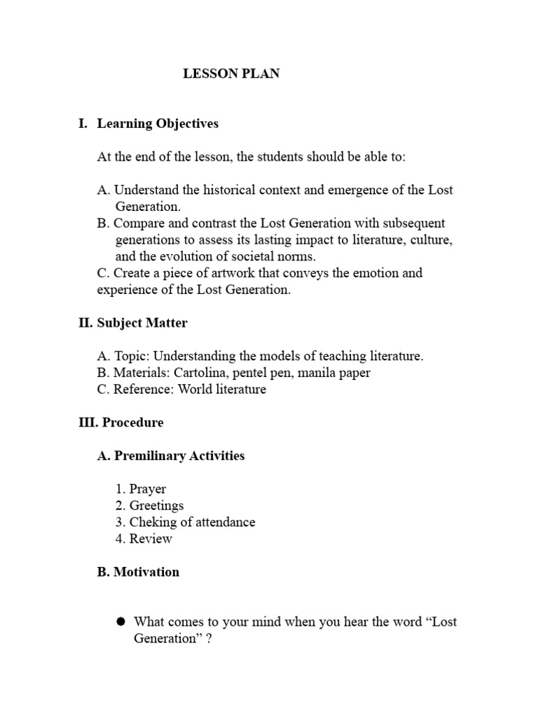 THE-LOST-GENERATION | PDF | Experience | Mind