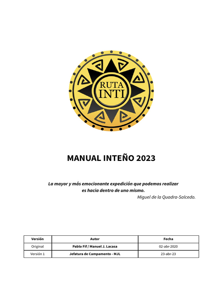 Manual Inteño 2023 (V1) | PDF | Mochila | Documento de identidad