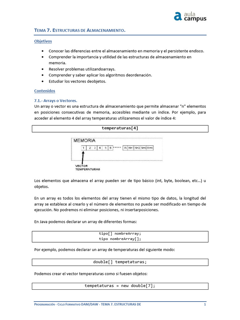 Estructuras de Almacenamiento en Java | PDF | Archivo de computadora | Programación de computadoras
