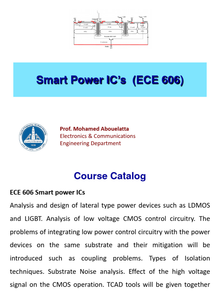 Lecture 1 | PDF | Integrated Circuit | Mosfet