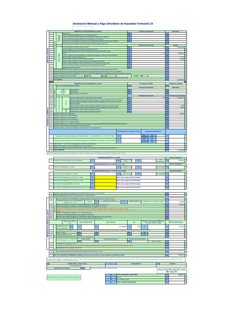 Formulario 29 | PDF | Impuesto al valor agregado | Impuestos
