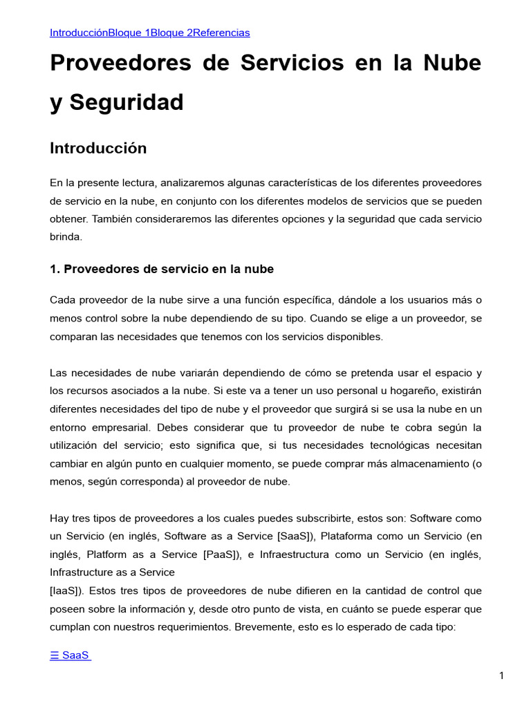 Módulo 2 - Lectura 4-Numerado | PDF | Computación en la nube | Software como servicio