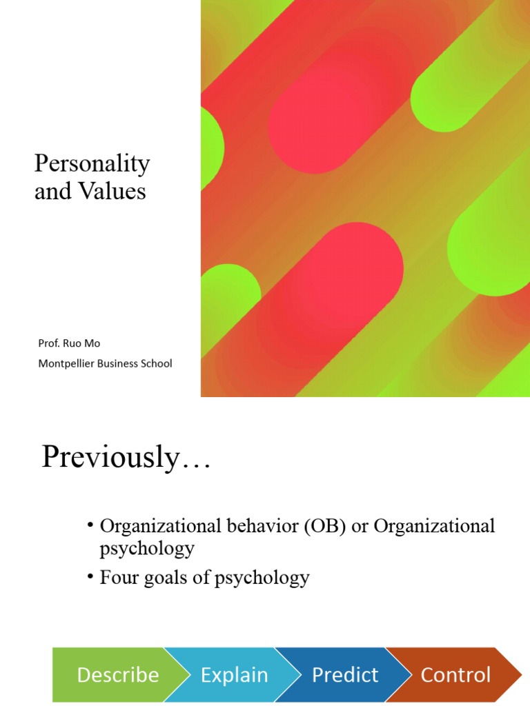 3-4 Slides - PersonalityValue | PDF | Personality Psychology | Extraversion And Introversion