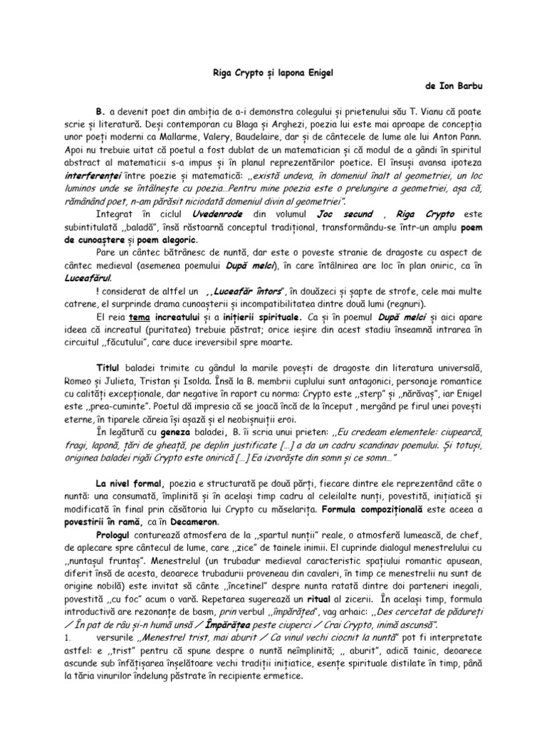 Barbu - Riga.... | PDF