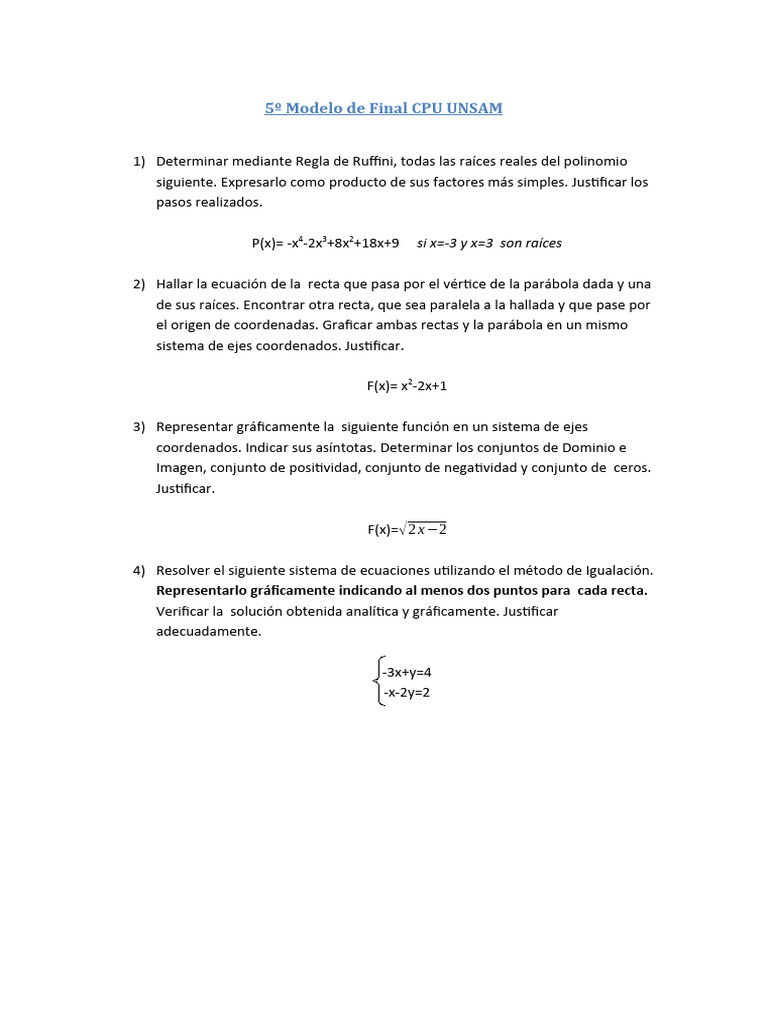 5º Modelo de Final CPU UNSAM | PDF | Métodos y materiales de enseñanza