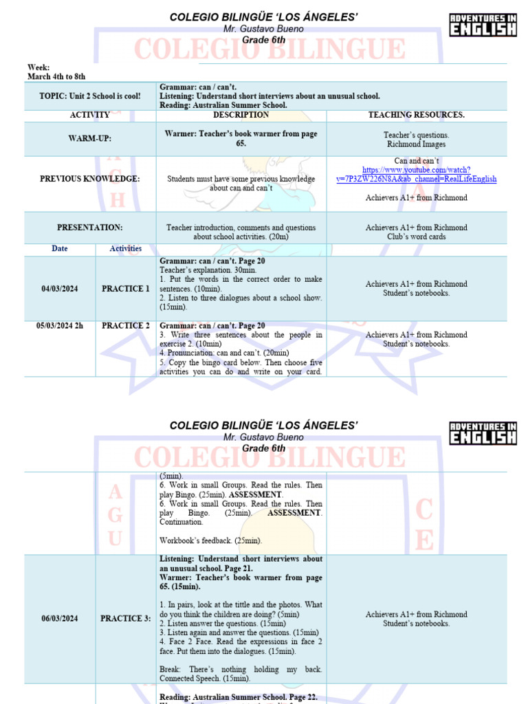 ingles_sexto (10) | PDF | Human Communication | Behavior Modification