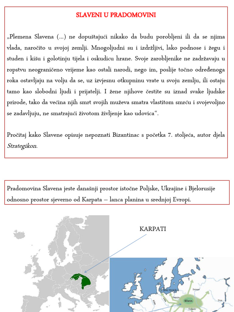 Slaveni, Prve Države I Srednjovjekovna Bosna | PDF