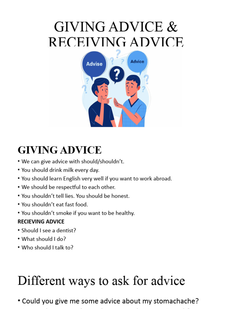 Giving and Revieving Advice | PDF