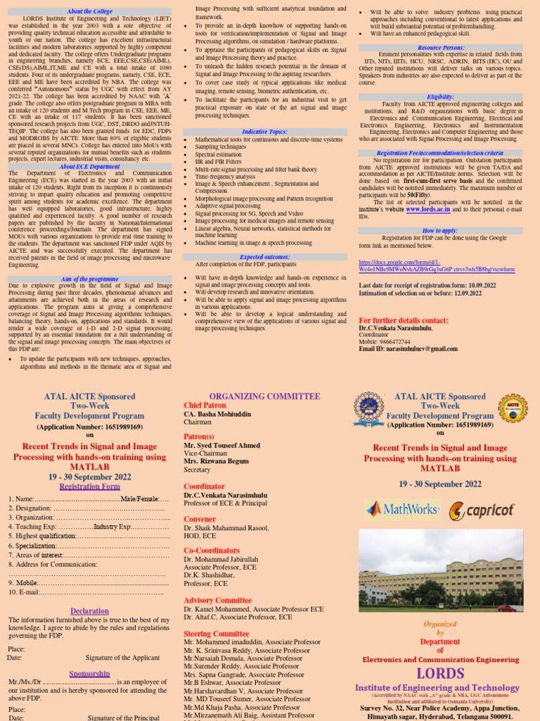 ATAL FDP Brochure | PDF | Machine Learning | Electronic Engineering