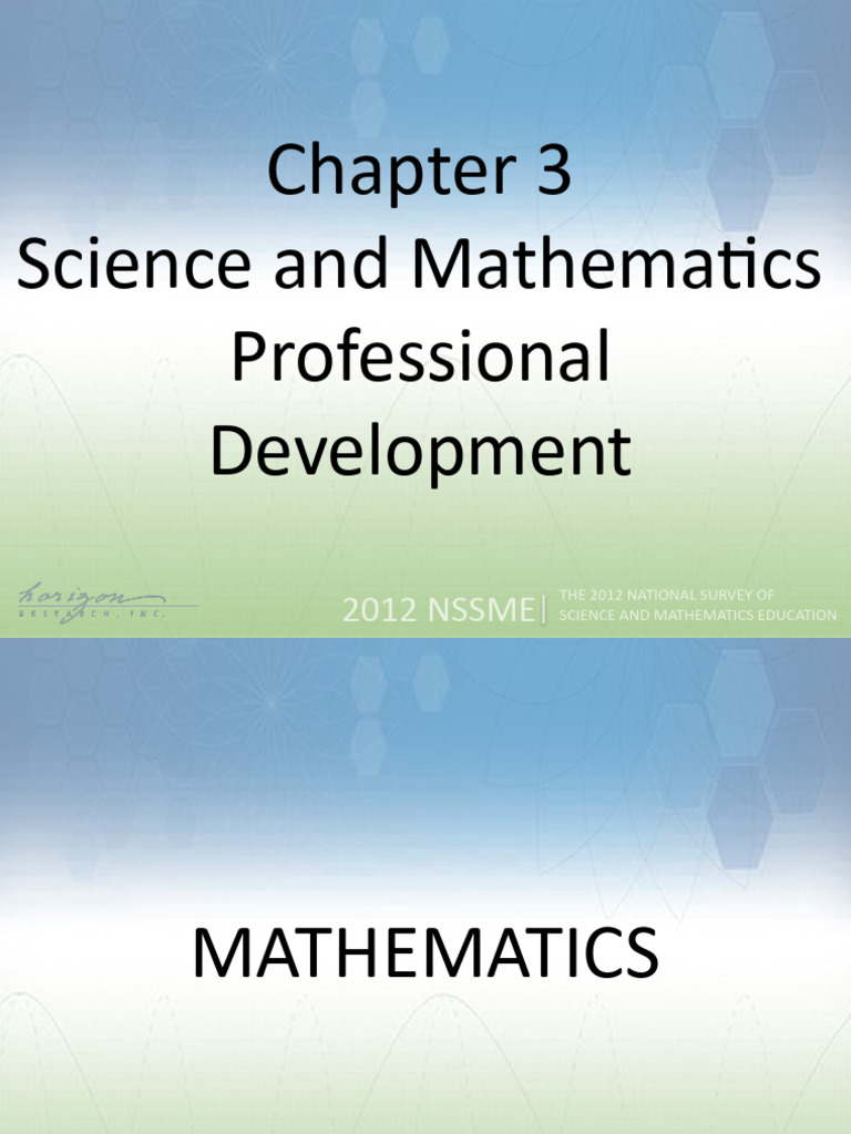 NSSME Briefing Book Chapter 3 Math 1 | PDF | Teachers | Teaching