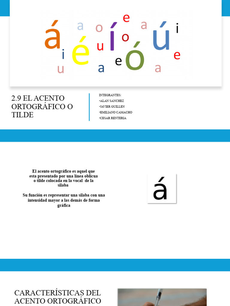 El Acento Ortogrfico o Tilde | PDF