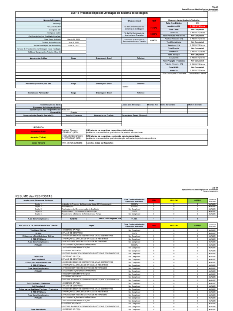 CQI-15 - Avaliação Do Sistema de Soldagem 2a Edição | PDF | Informática