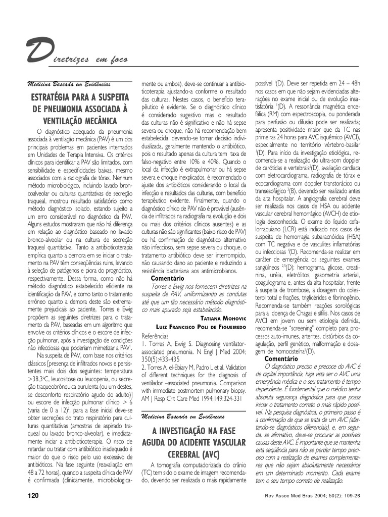 A Investigação Na Fase Aguda Do Acidente Vascular Cerebral (AVC) | PDF ...