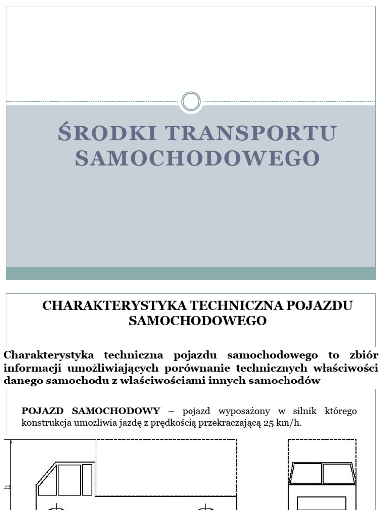 Środki Transportu Samochodowego | PDF