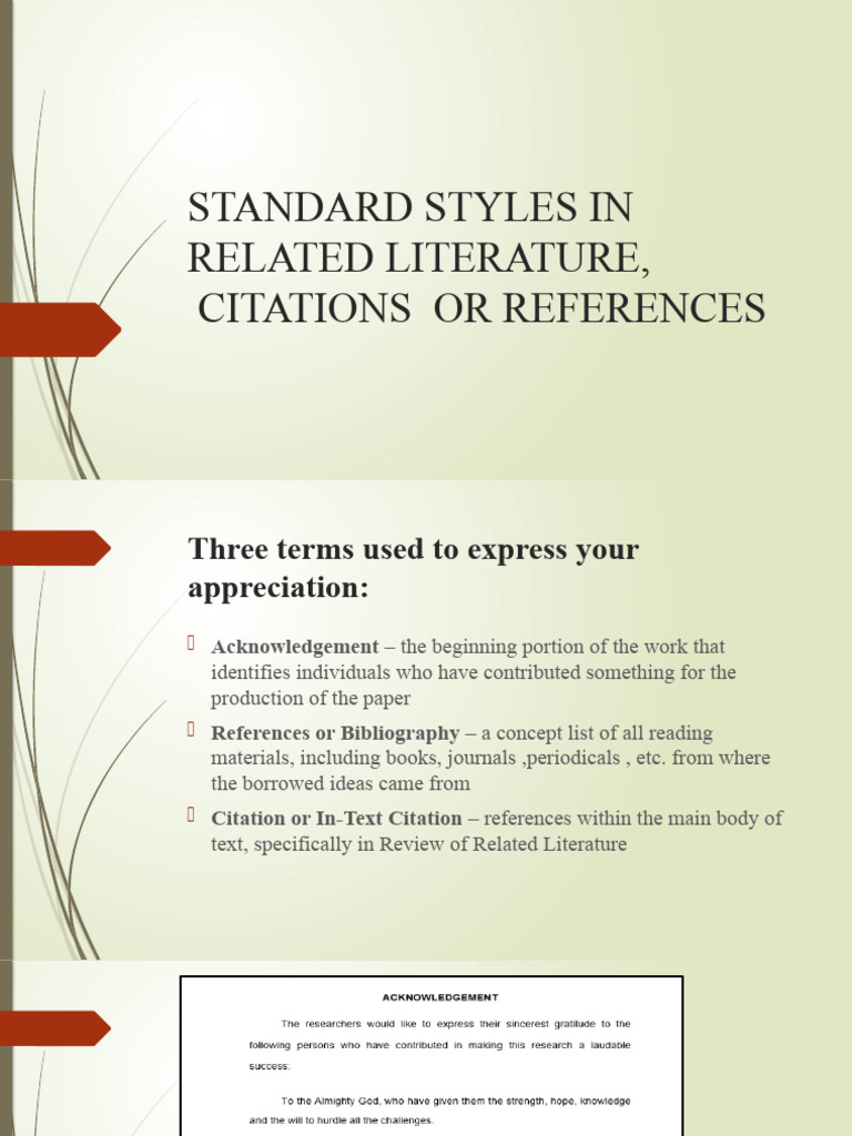 Standard Styles in Related Literature | PDF | Citation | Written ...
