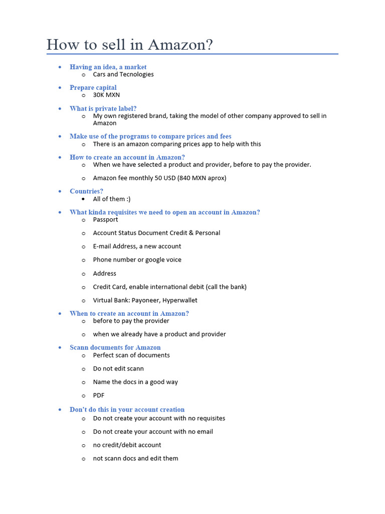 Amazon FBA Notes | PDF | Debit Card | Computing