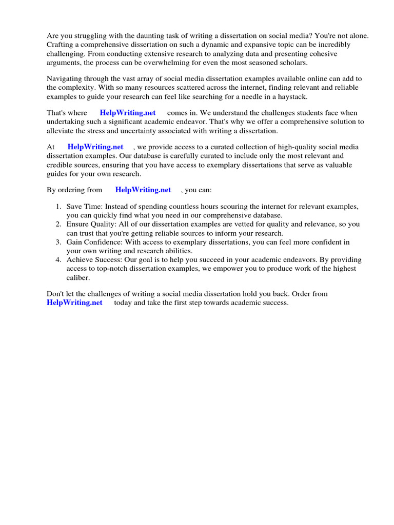 Social Media Dissertation Examples | PDF | Social Media | Popular ...