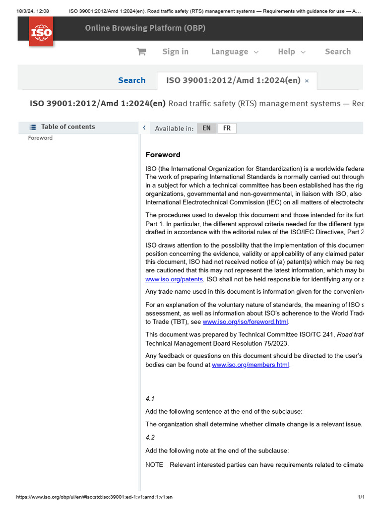 ISO 39001 - 2012 - Amd 1 - 2024 (En) - Extracto | Download Free PDF ...