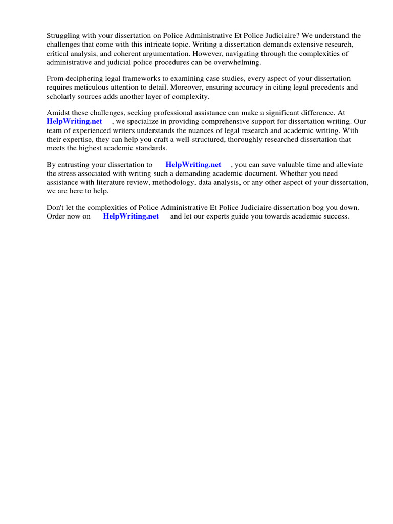 Dissertation Police Administrative Et Police Judiciaire | Download Free ...