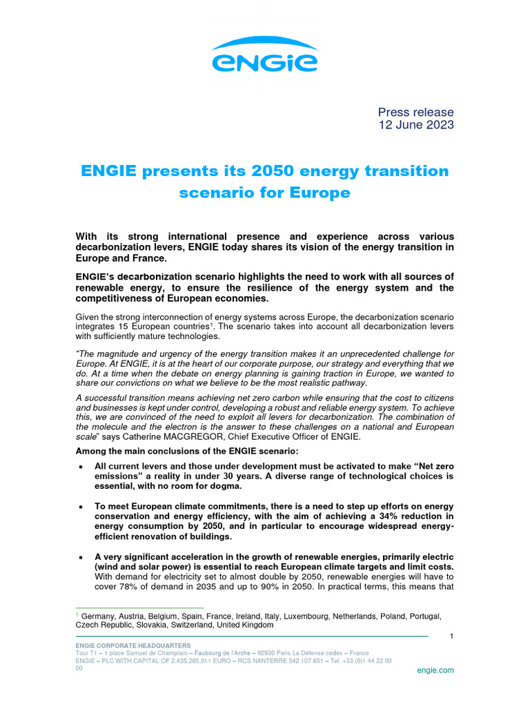 PR ENGIE - Decarbonization Pathways | Download Free PDF | Climate Change Mitigation | Renewable ...
