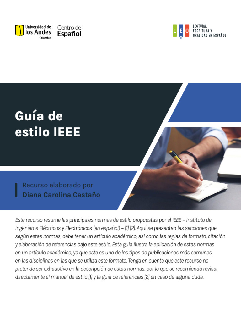 Guía de Estilo IEEE | Descargar gratis PDF | Instituto de Ingenieros ...