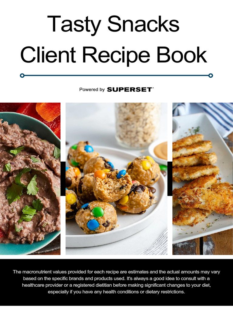 Superset Tasty Snacks Client Recipe Book | PDF | Muffin | Chocolate