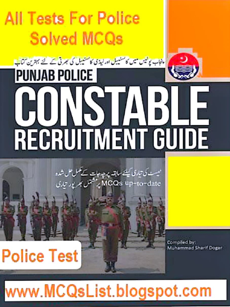 All Test For Police Solved MCQs | PDF
