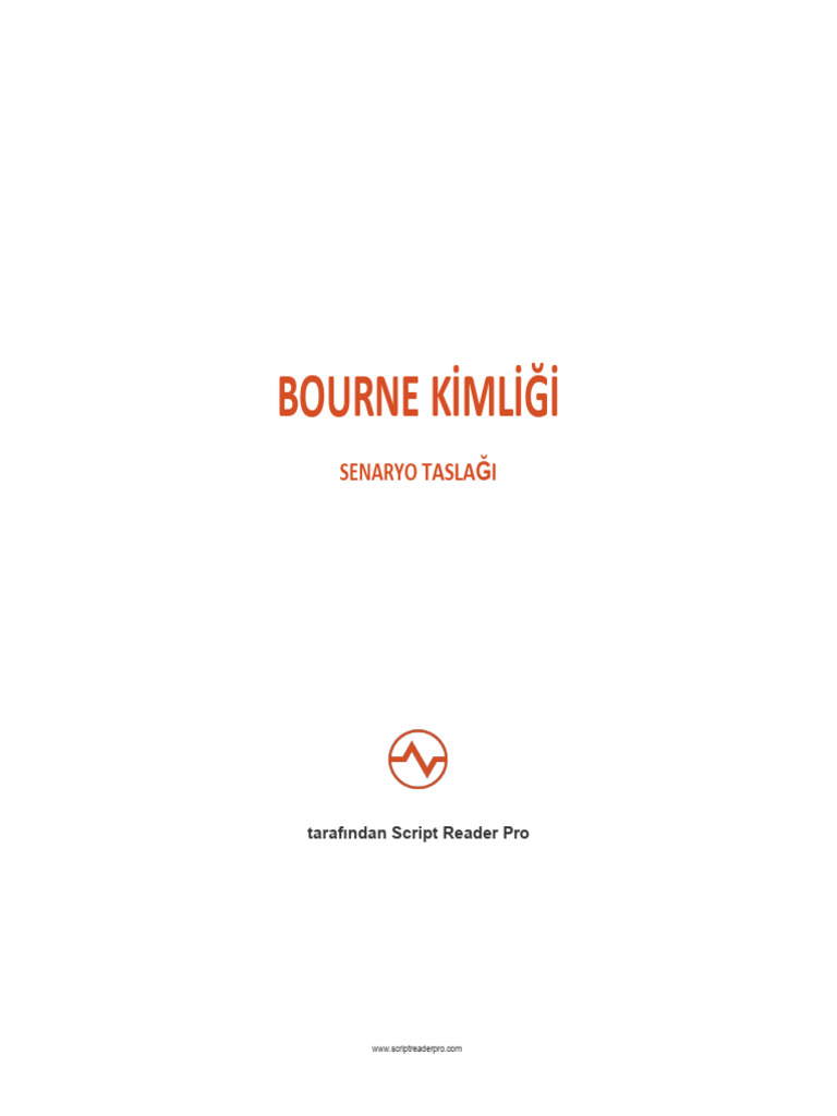 Script Outline Example the Bourne Identity Screenplay (Turkish) | PDF