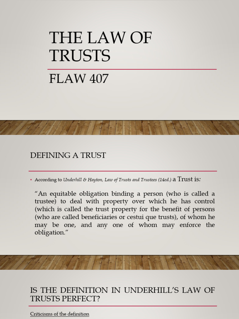 2023 Trusts | PDF | English Trust Law | Fiduciary