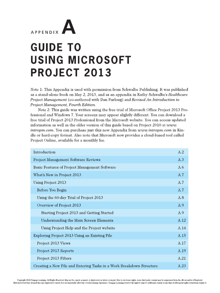 MS Project 2013 User Guide | PDF