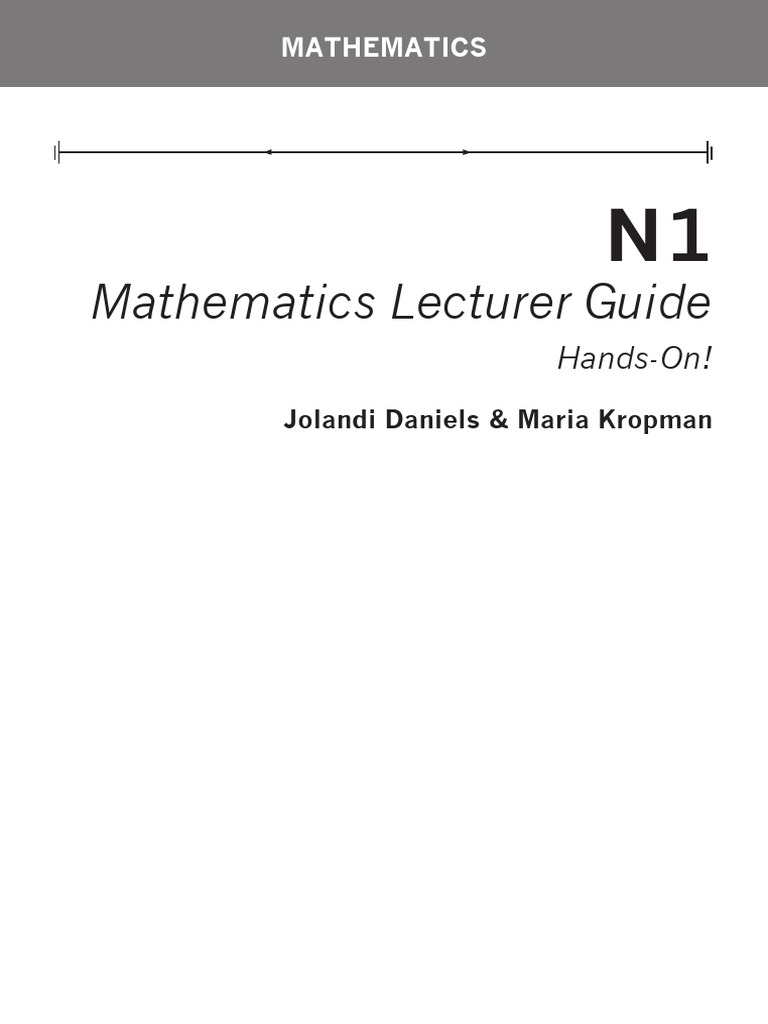 N1 Mathematics Lecturer Guide | Download Free PDF | Logarithm | Special Functions