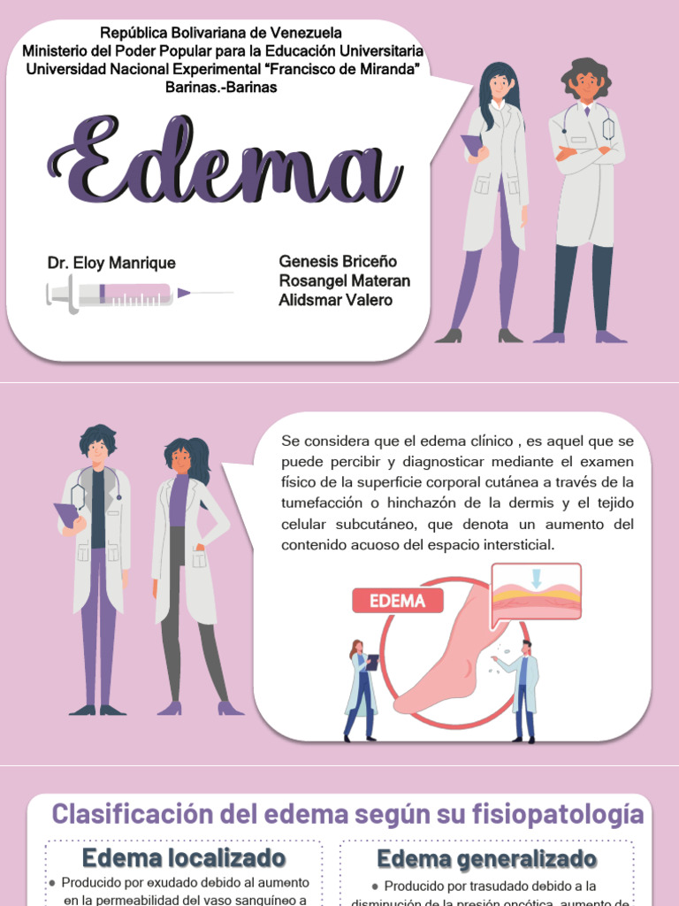 Fisiopatología y Evaluación del Edema | PDF | Edema | Medicina CLINICA