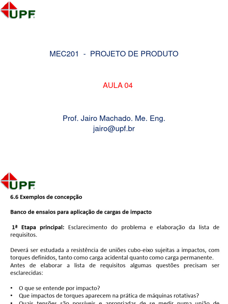 Aula - 4 - Projeto Do Produto | PDF | Economia | Resistência dos materiais