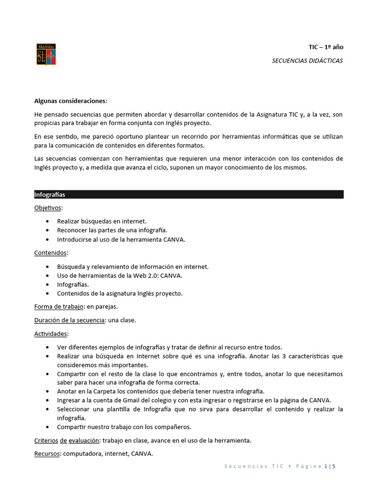 Secuencias TIC | PDF | Infografia | Archivo de computadora