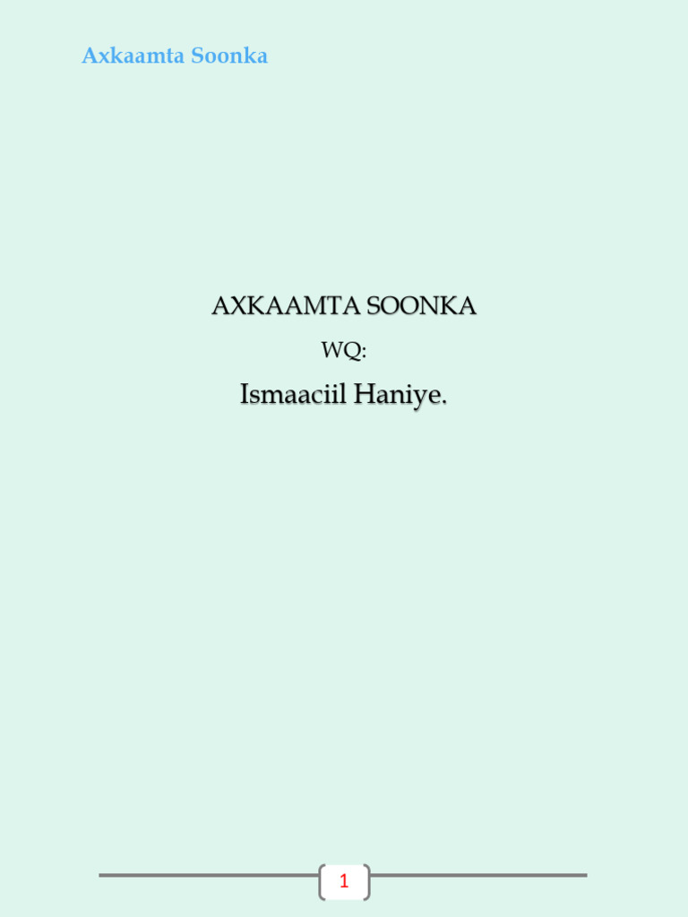 Buugga Axkaamta Soonka (BBS) | PDF