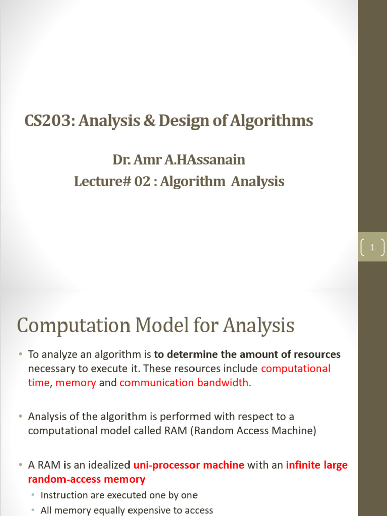 Lecture 02 | PDF | Time Complexity | Algorithms