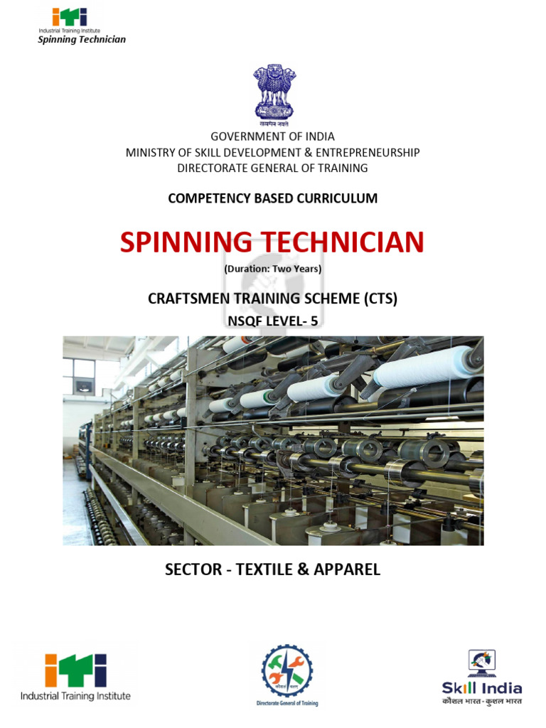 CTSSpinningTechnician CTS NSQF-5 | PDF | Yarn | Spinning (Textiles)