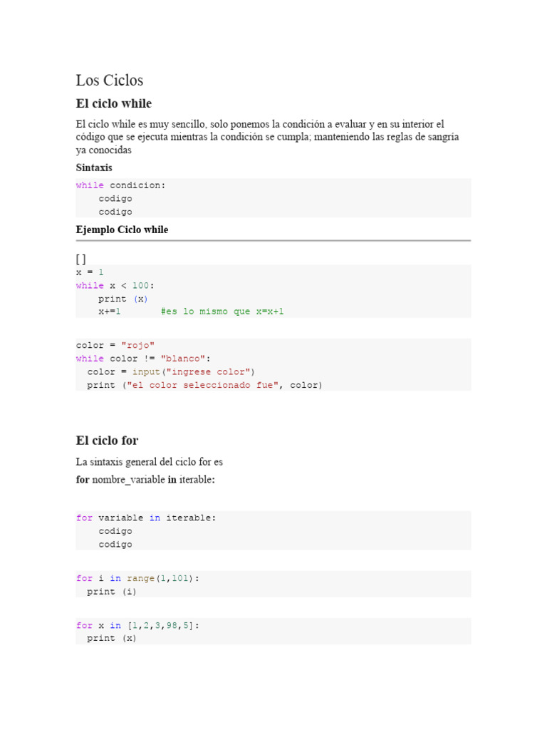 Los Ciclos | PDF | Informática