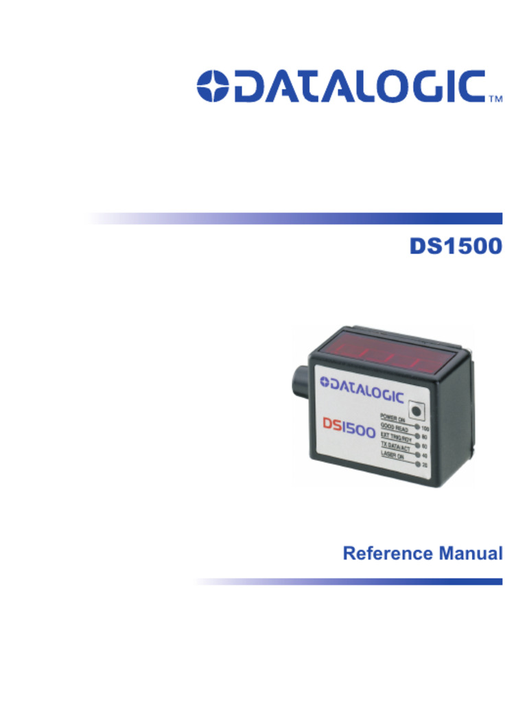 Datalogic DS1500 Reference Manual | PDF | Laser | Image Scanner