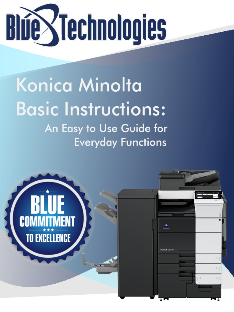 Konica Basic Instructions | PDF | Fax | Computing