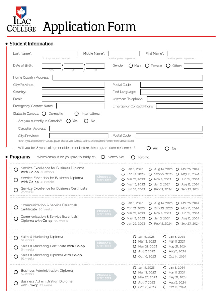 ILAC International College Application Form | PDF | Legal Liability | Negligence