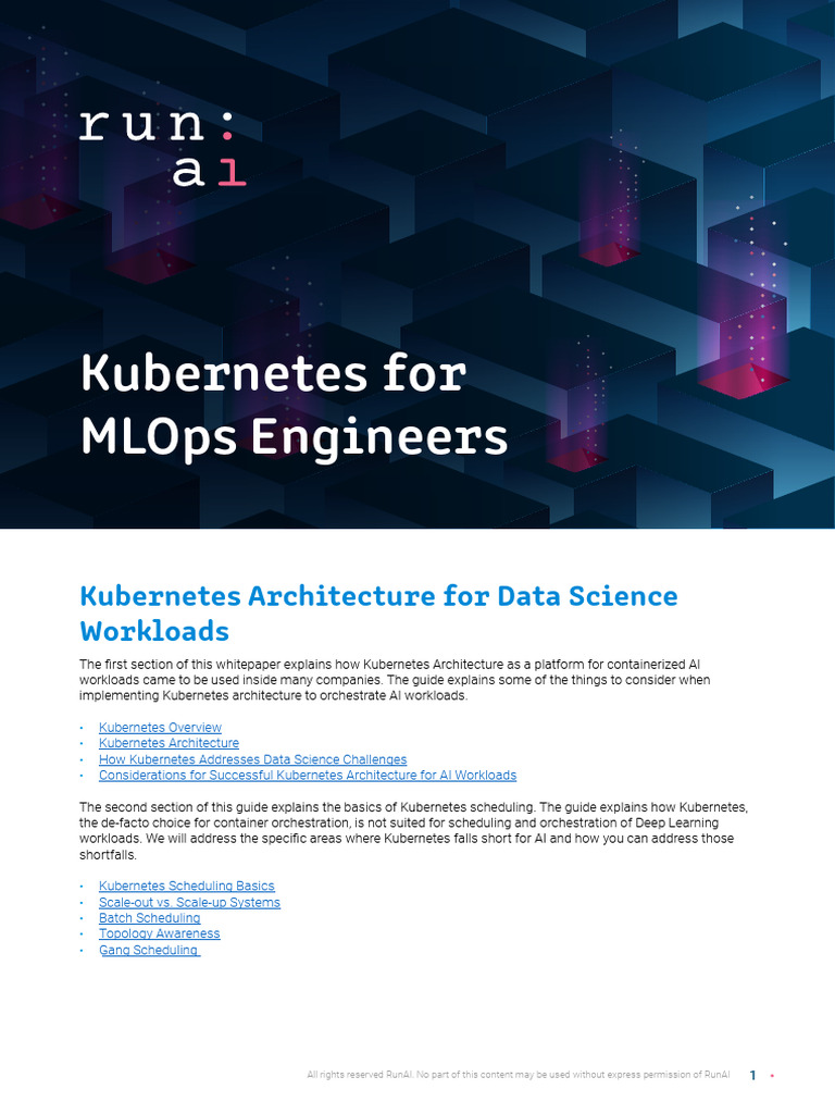 Kubernetes For MLOps Engineers | PDF | Scheduling (Computing) | Scalability
