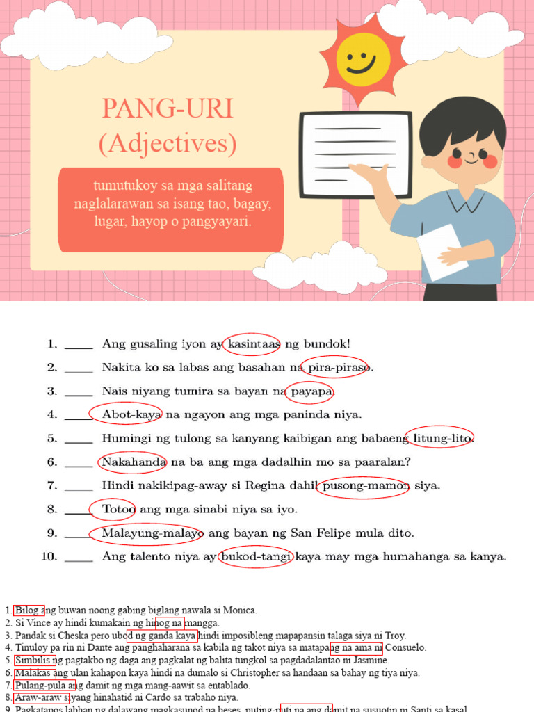 Pang-Uri at Kayarian NG Pang-Uri | PDF